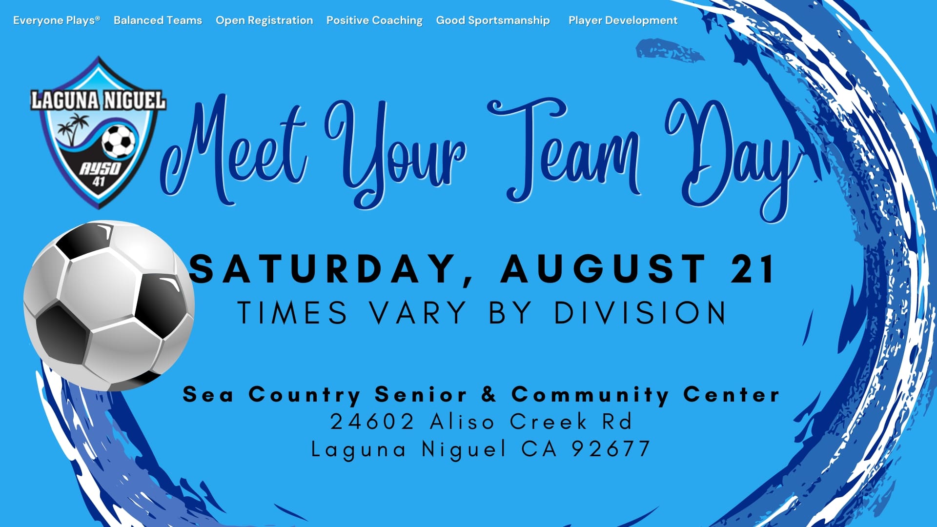 Meet Your Team Day August 21st Meet Your Team Day August 21st